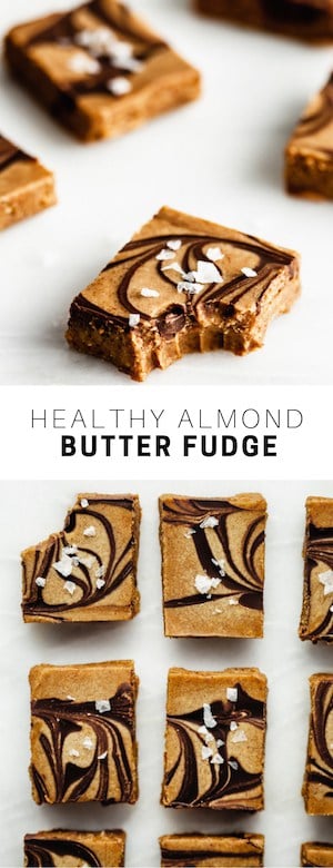 Salted almond butter fudge - Choosing Chia