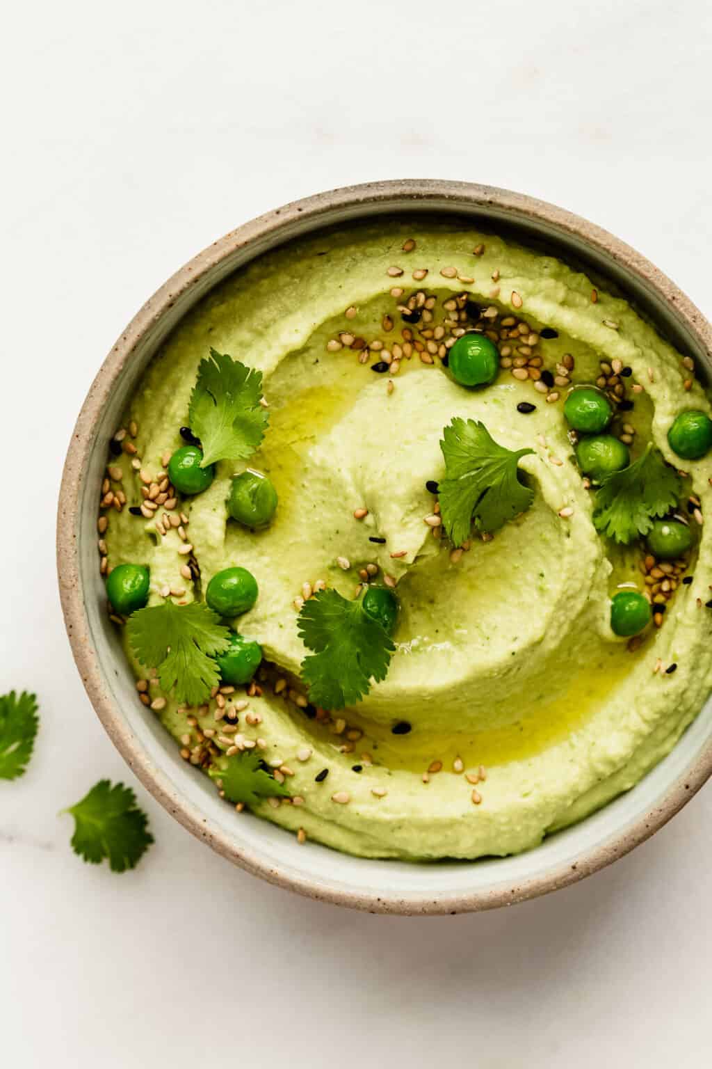 Easy Green Pea Hummus - Choosing Chia